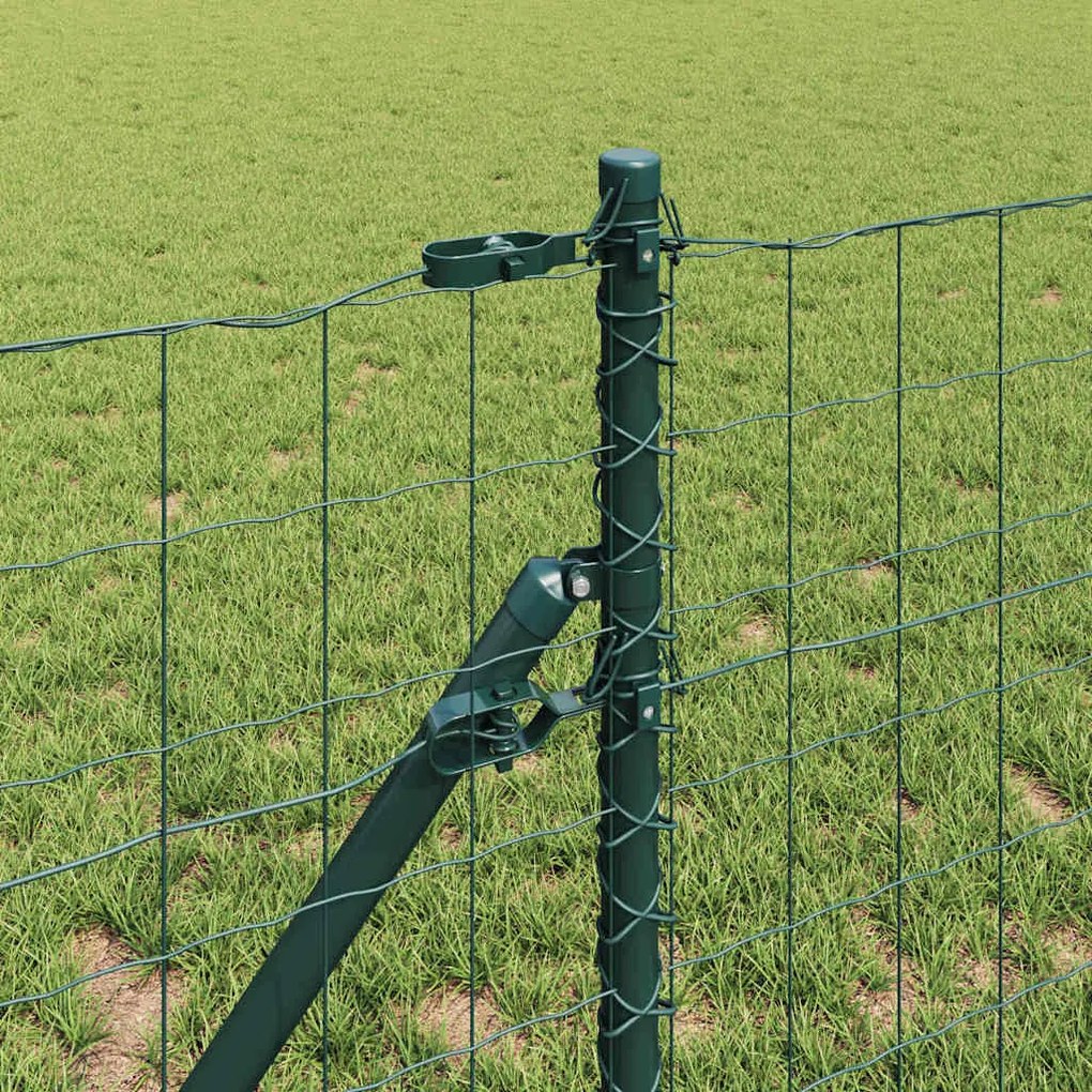 Euro plotové kotvení 50 x 0,6 m Ocel potažená PVC Zelená 3350343