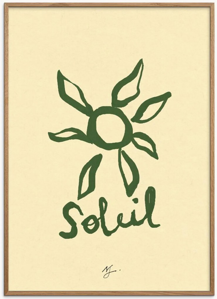 Zarámovaný digitální tisk Soleil Vert