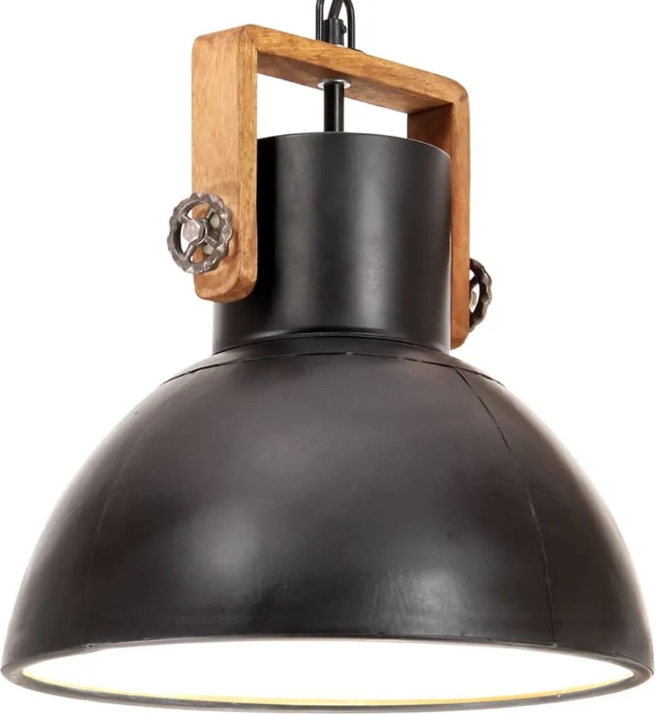 Industriální závěsné svítidlo 25 W černé kulaté 30 cm E27 320536