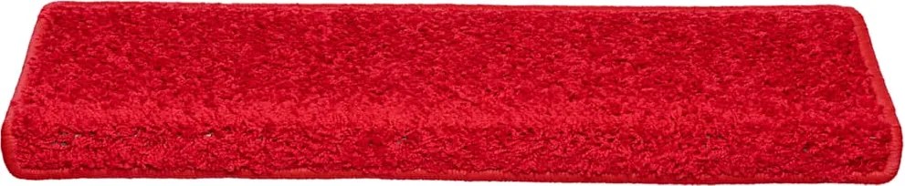 Schodové rohože 20 ks 65 x 21 x 4 cm červené s obdélníkovým okrajem 3365857