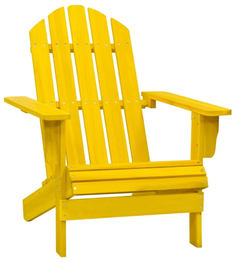 Zahradní židle Adirondack masivní jedlové dřevo žlutá 315874