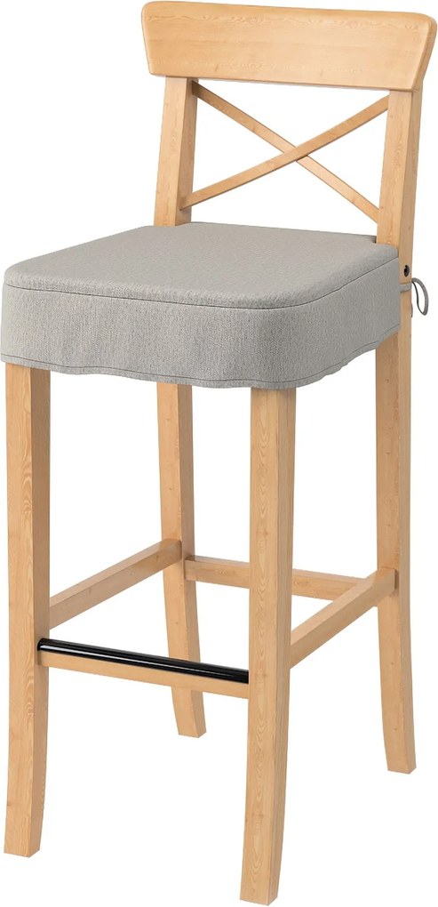 Sedák na židli IKEA Ingolf - barová barva šedá látka pletený vzor