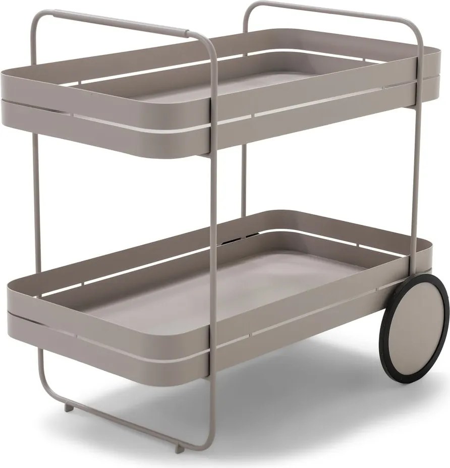 Kovový servírovací stolek na kolečkách 74x42 cm Gin &amp; Trolley – Spinder Design