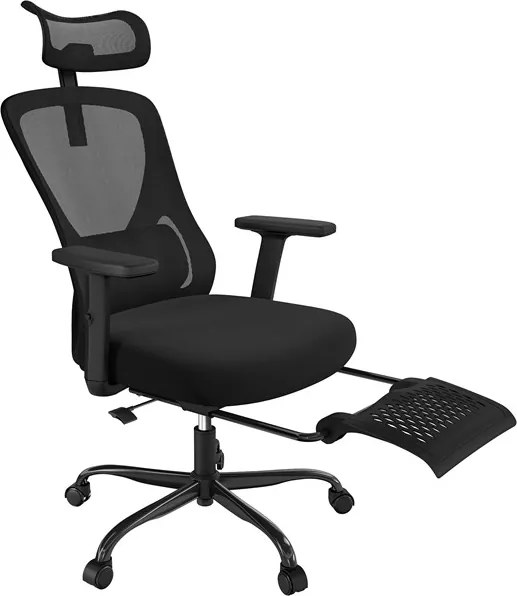 Kancelářská židle – černá, 70 cm (šířka) × 60 cm (hloubka) × 111 cm – 118,5 cm (výška) (267792306720)