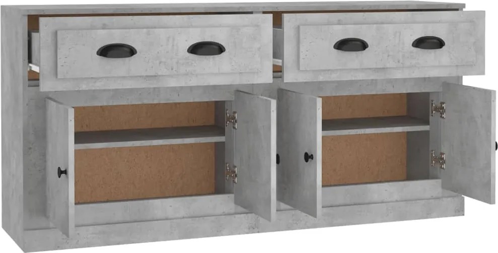 Příborníky 2 ks betonově šedé kompozitní dřevo 3185267