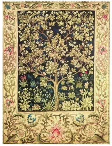 THE TREE OF LIFE TAPESTRY AMBER