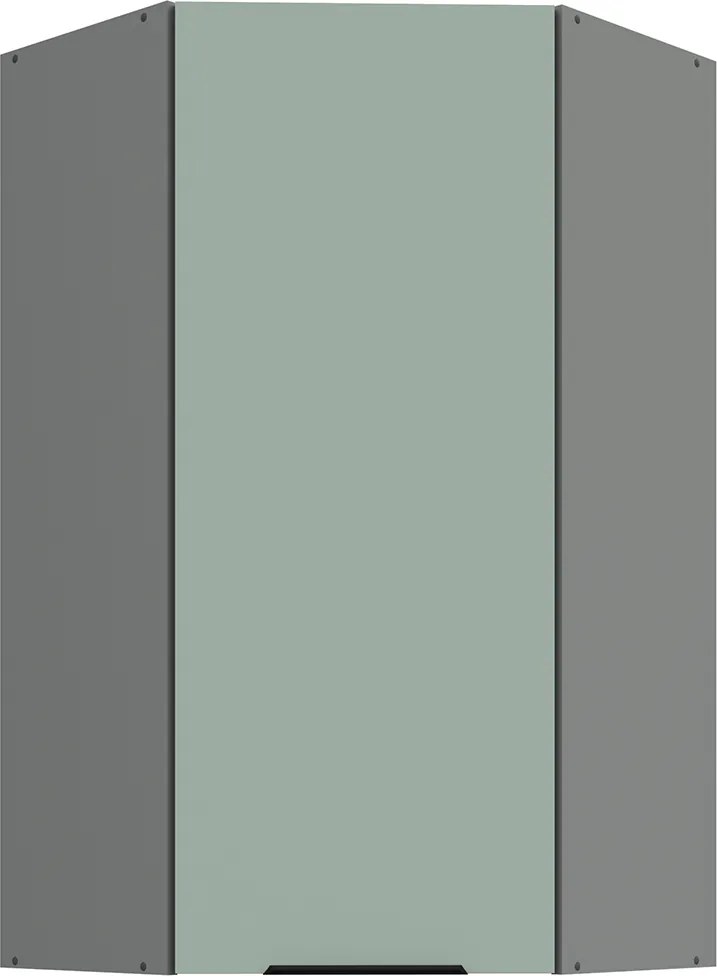 ARIA sa | horní kuchyňská skříňka 60x60 GN-108 1F (45°) rohová s policemi | 60x60 cm | EXTRA VYSOKÁ | antracit/aquamarine