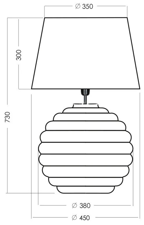 4concepts Designová stolní lampa SAINT TROPEZ BLACK Barva: Černo-bílá