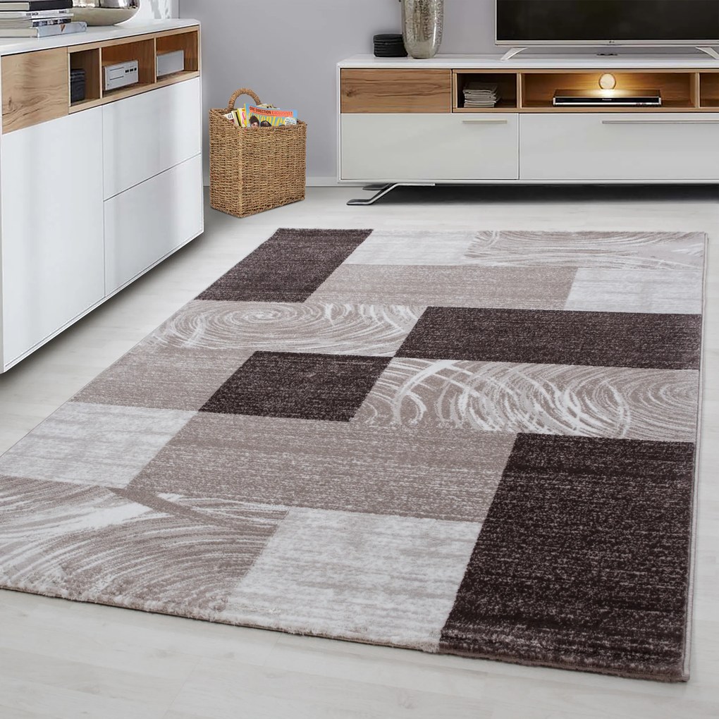 Ayyildiz, Kusový koberec Parma 9220 brown, 200x290, hnědá, chodba / předsíň
