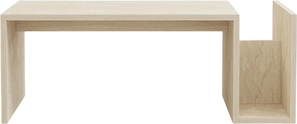 Konferenční stolek NUVAREK, travertine/béžová