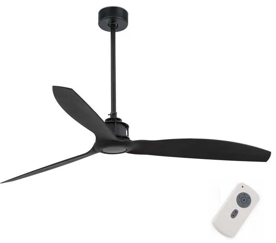 FARO Barcelona FARO 32100 - Stropní ventilátor JUST FAN pr. 128 cm černá + dálkové ovládání FA32100