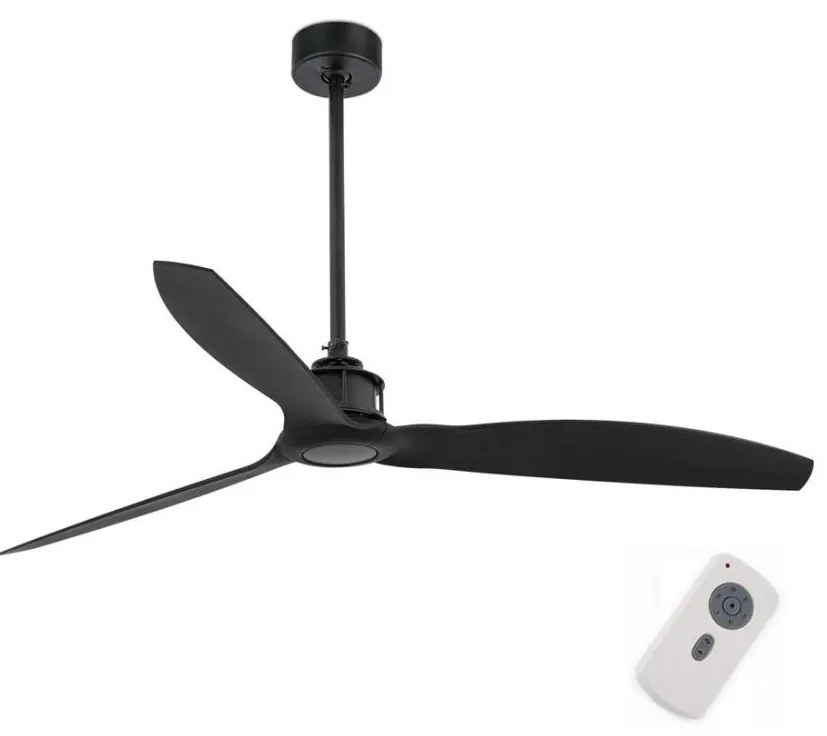 FARO Barcelona FARO 32100 - Stropní ventilátor JUST FAN pr. 128 cm černá + dálkové ovládání W-VEN32100
