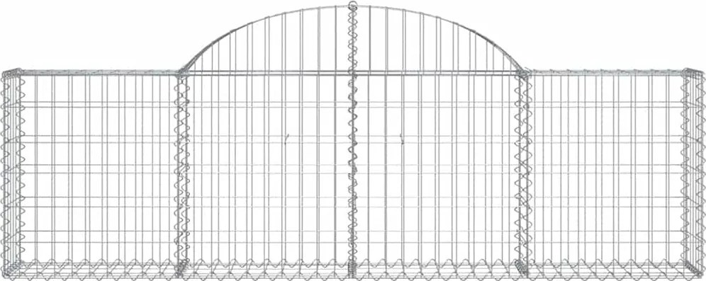 Klenutý gabionový koš 200 x 30 x 60/80 cm pozinkované železo 153483
