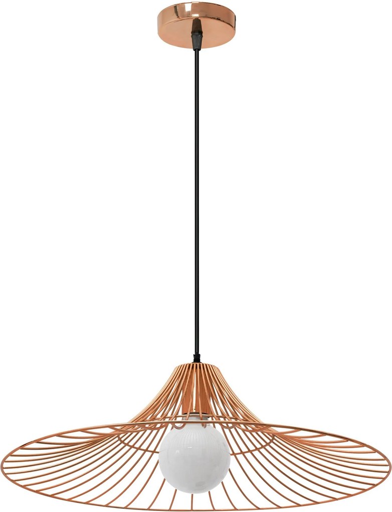 Toolight - Stropní závěsná lampa 1xE27 APP483-1CP, růžové zlato, OSW-00907