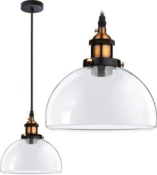 Toolight - Závěsné skleněné stropní svítidlo Verto C, čiré sklo, OSW-00138