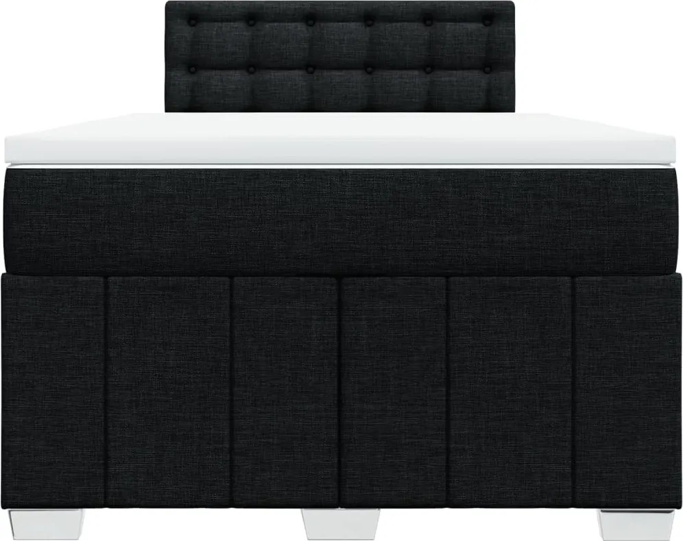 Box spring postel s matrací černá 120x200 cm textil 3289351