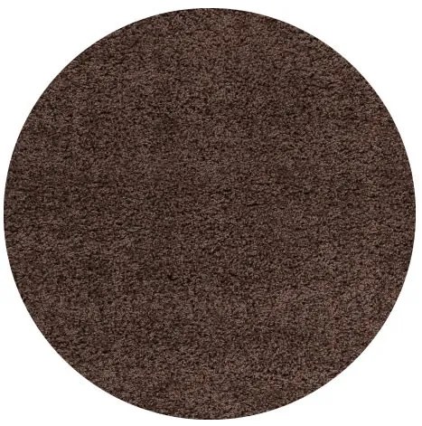 Hans Home | Kusový koberec Life Shaggy 1500 brown kruh - 80x80 (průměr) kruh