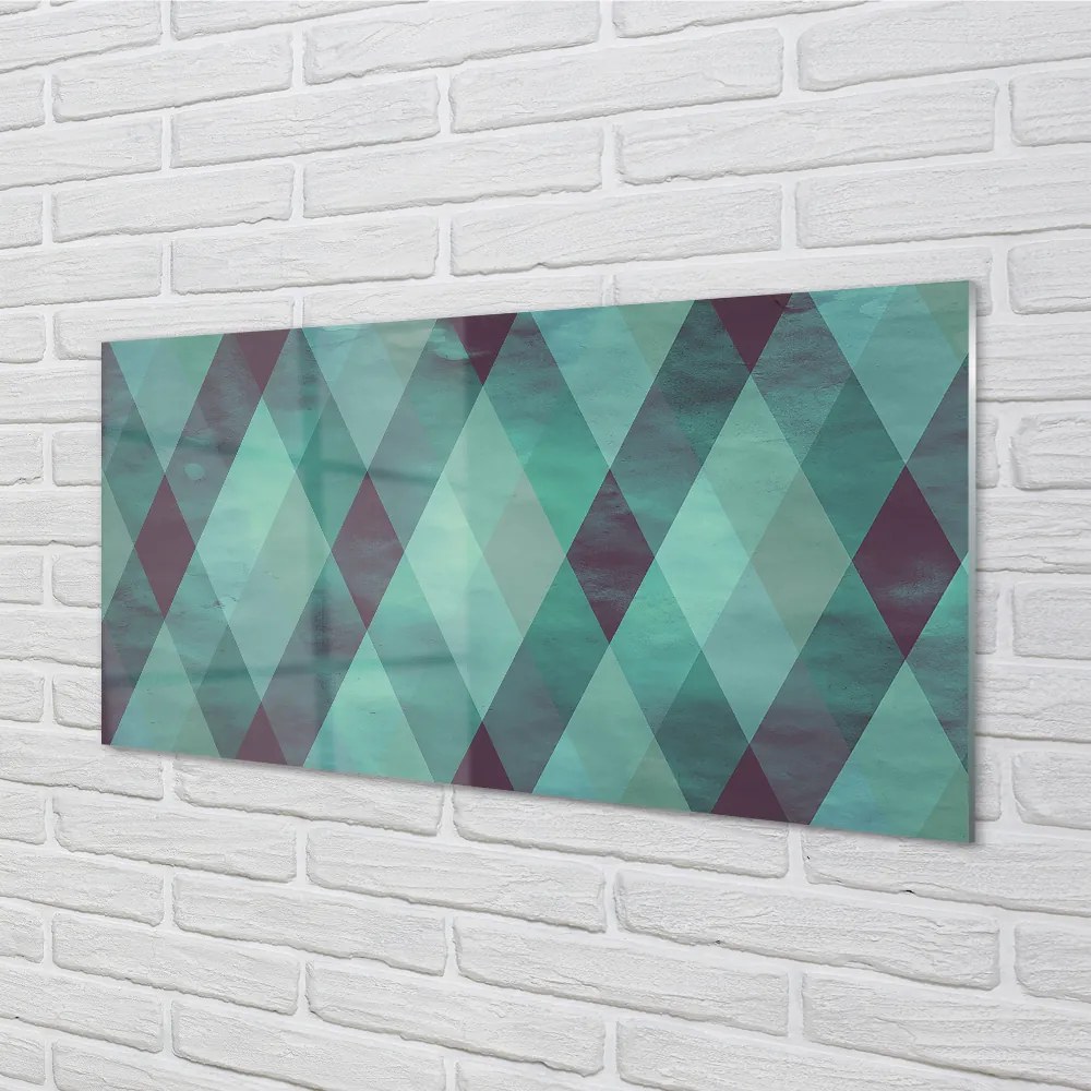 akrylový obraz Geometrický vzor diamantů 100x50 cm