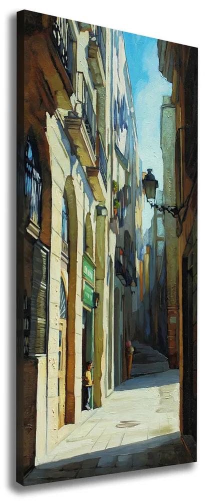 Wallmuralia Foto obraz na plátně Ulice Barcelony 50x125 cm