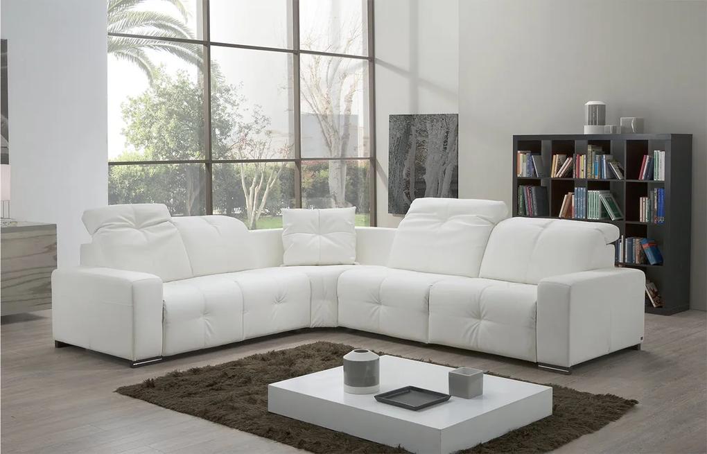 Pregio Italia sofa&relax Rohová polohovací sedačka PRIME Provedení: 2 + R + 2, Vzorník látek: tekno fibra 03 milk
