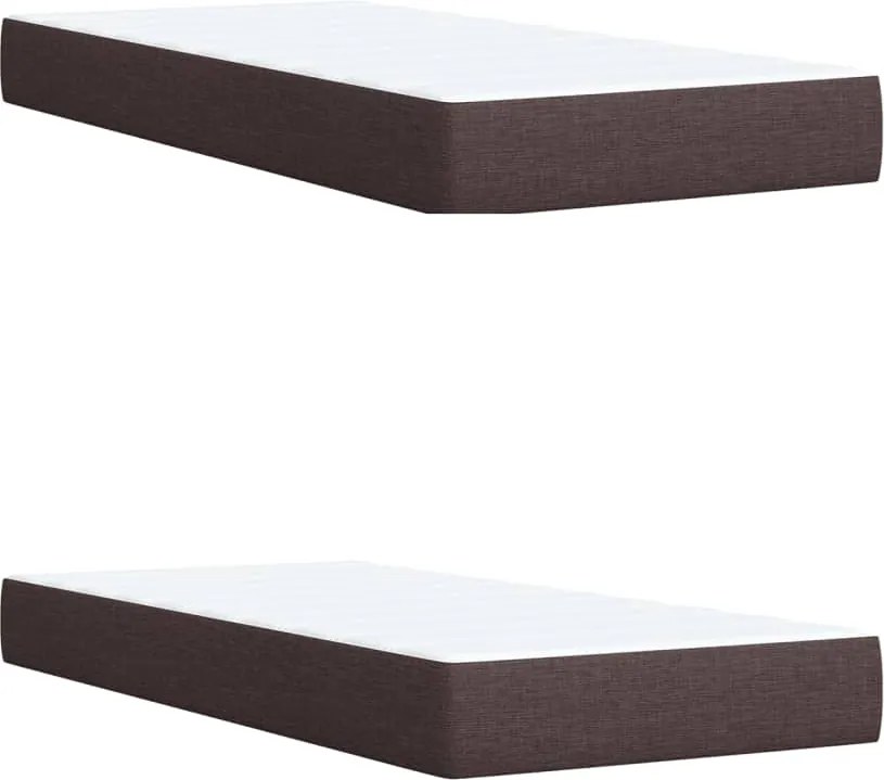 Box spring postel s matrací tmavě hnědá 200x200 cm textil 3290598