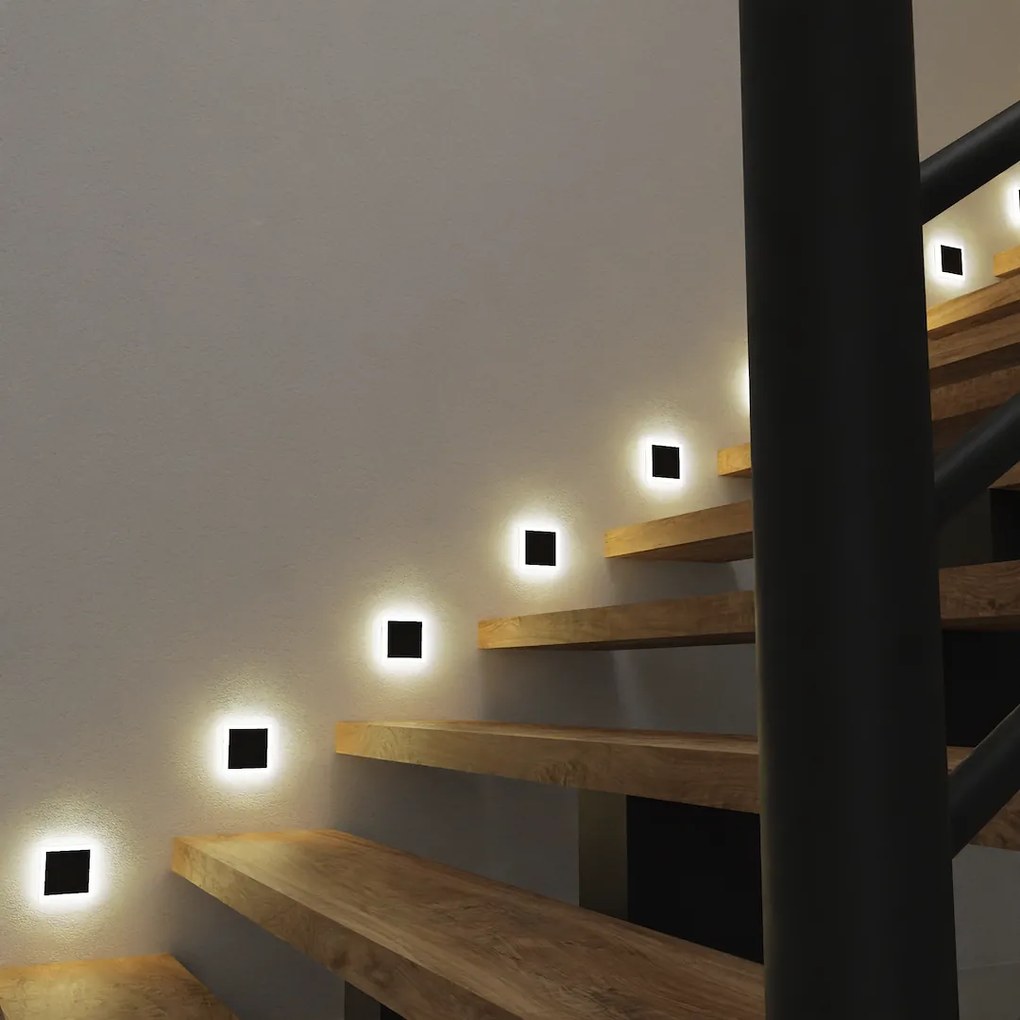 Schodišťové LED svítidlo Evo, 1x LED 0,6w, 3000k, b