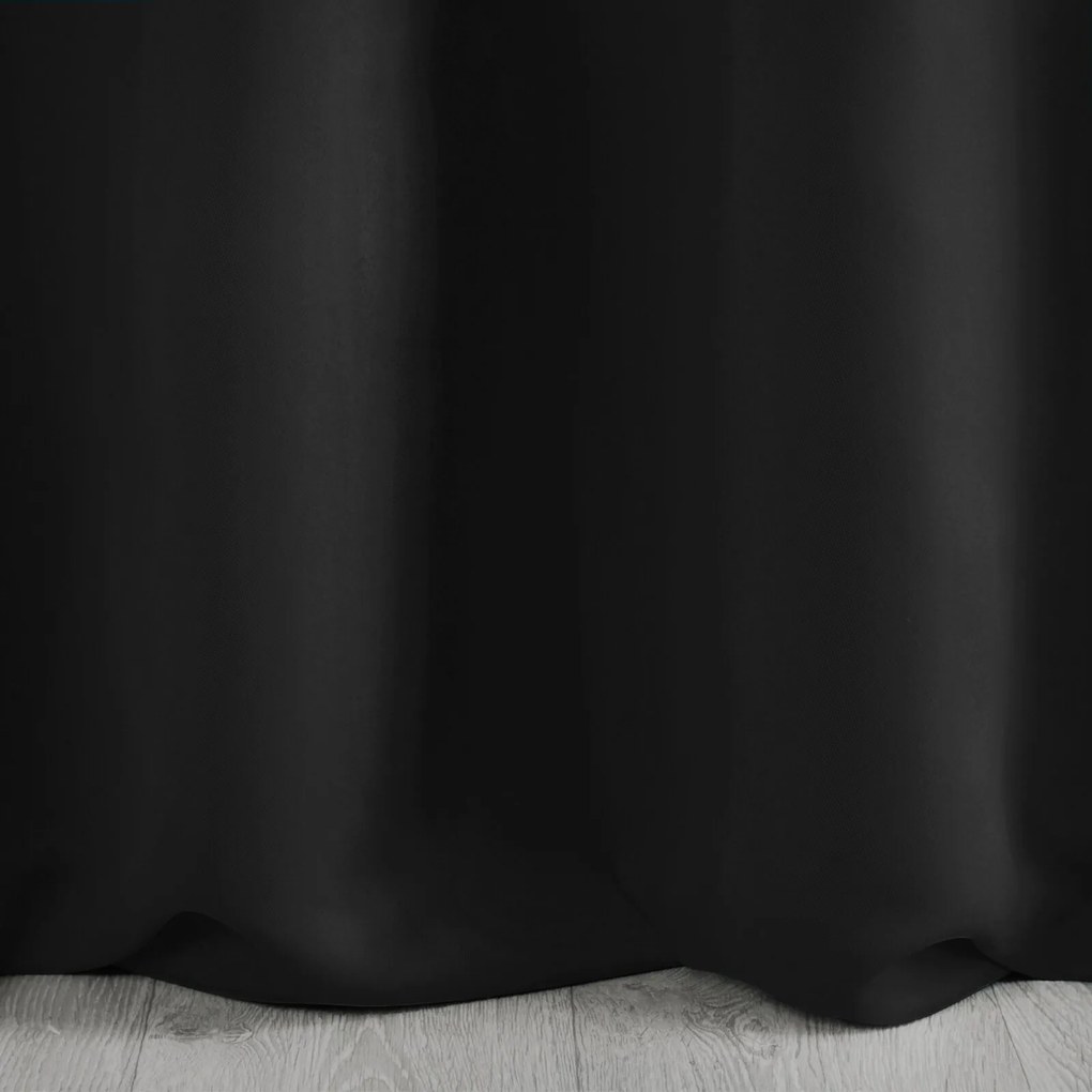 ZATEMŇOVACÍ ZÁVĚS NA PÁSCE ADLEY 135X270 CM ČERNÝ