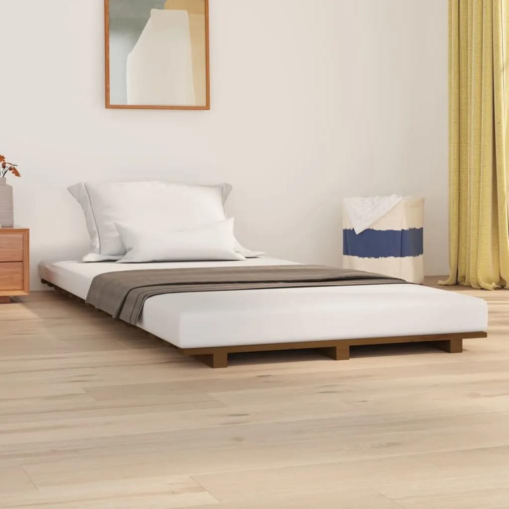 vidaXL Rám postele 75 x 190 cm masivní borové dřevo [824594] Barva: medová hnědá