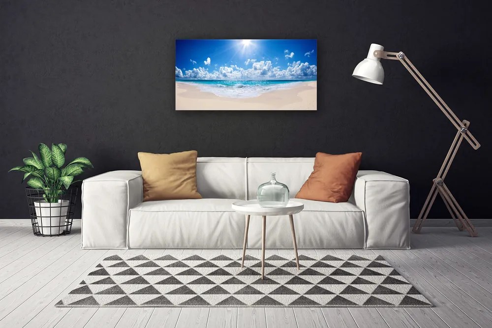 Obraz na plátně Pláž Moře Slunce Krajina 140x70 cm