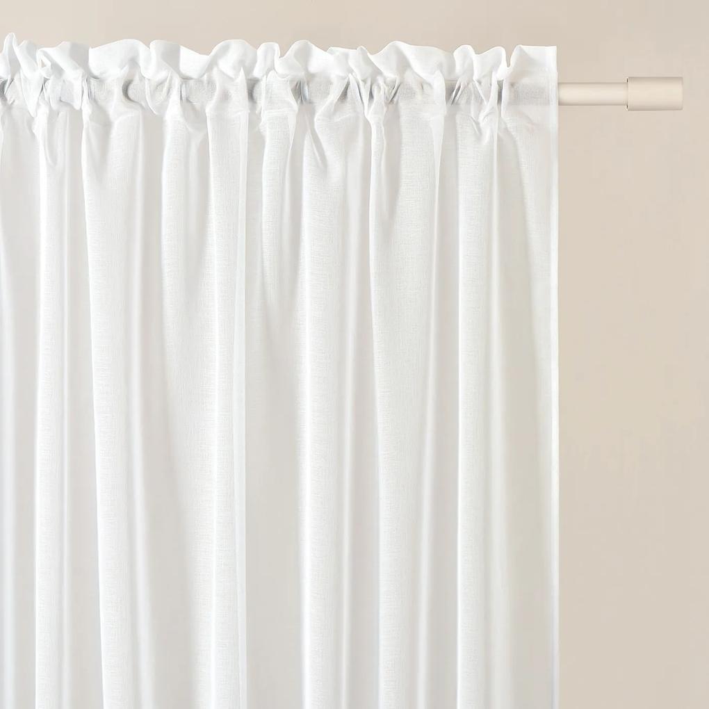 Room99 Záclona na pásce Novelia Barva: Bílá, Velikost: 140 x 250 cm