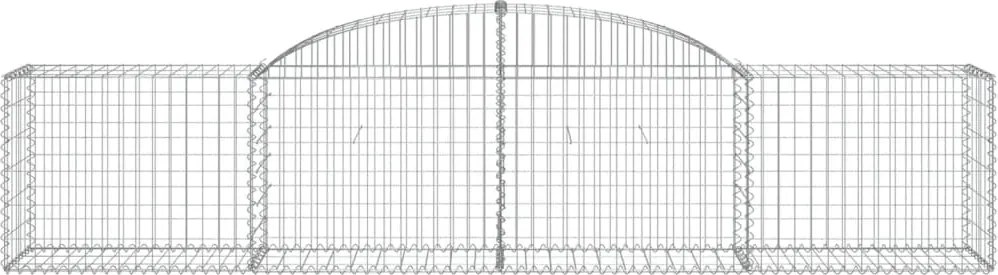 Klenuté gabionové koše 7 ks 300x50x60/80 cm pozinkované železo 3146670