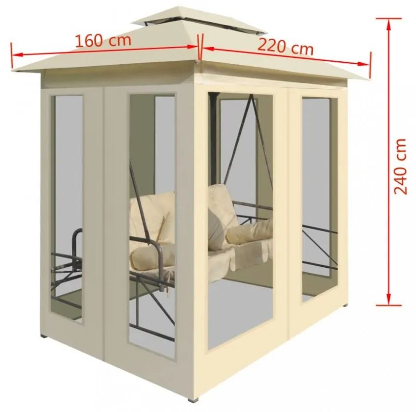 Zahradní houpačka s altánem Dekorhome