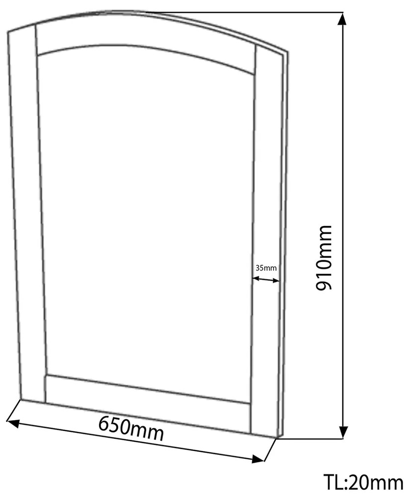 Sapho Retro 1685 zrcadlo 65 x 91 cm starobílá