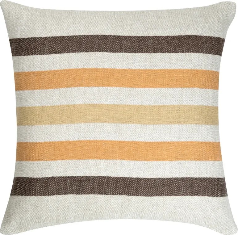 Lněný povlak na polštář Virta 45x45, len-hnědo-oranžový