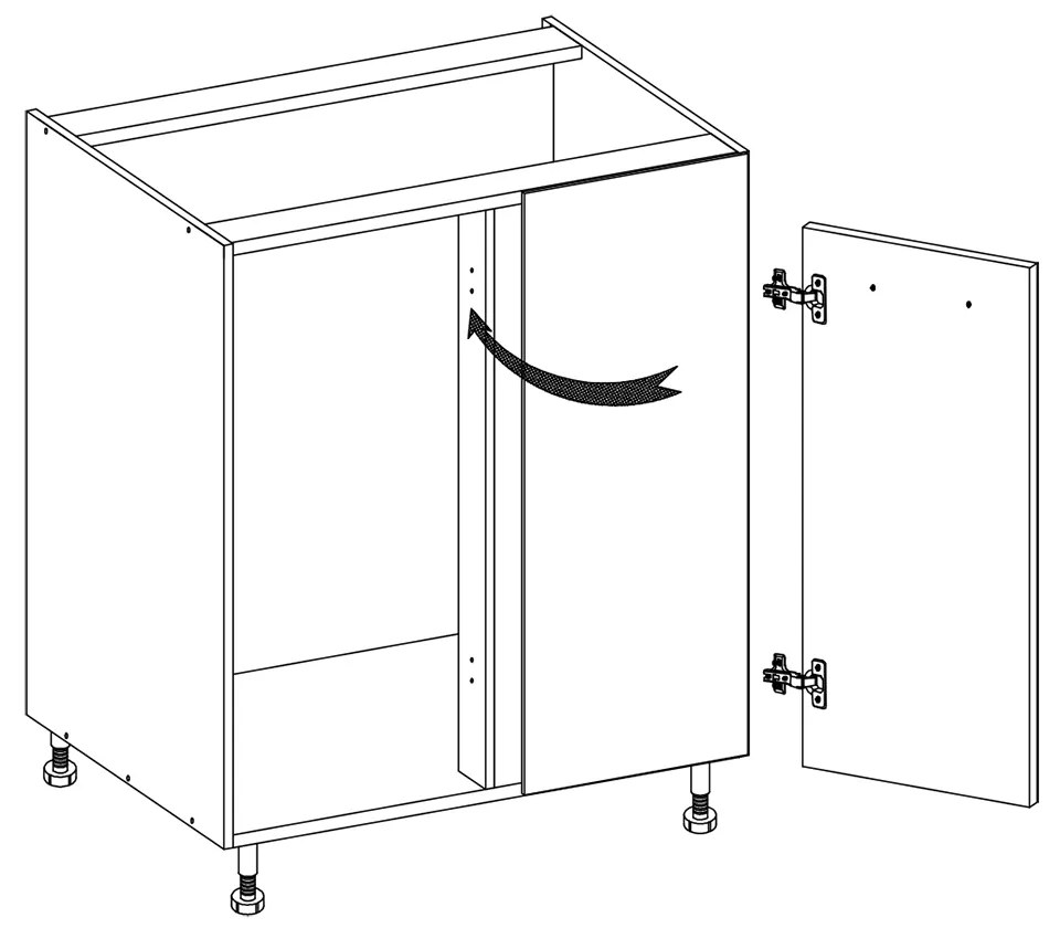 SMART s | dolní skříňka SC-24D rohová | 110x60 cm | VÝBĚR KORPUSU | šedá mat