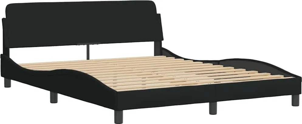 Rám postele bez matrace Hanko černý 160 x 200 cm textil 3310400