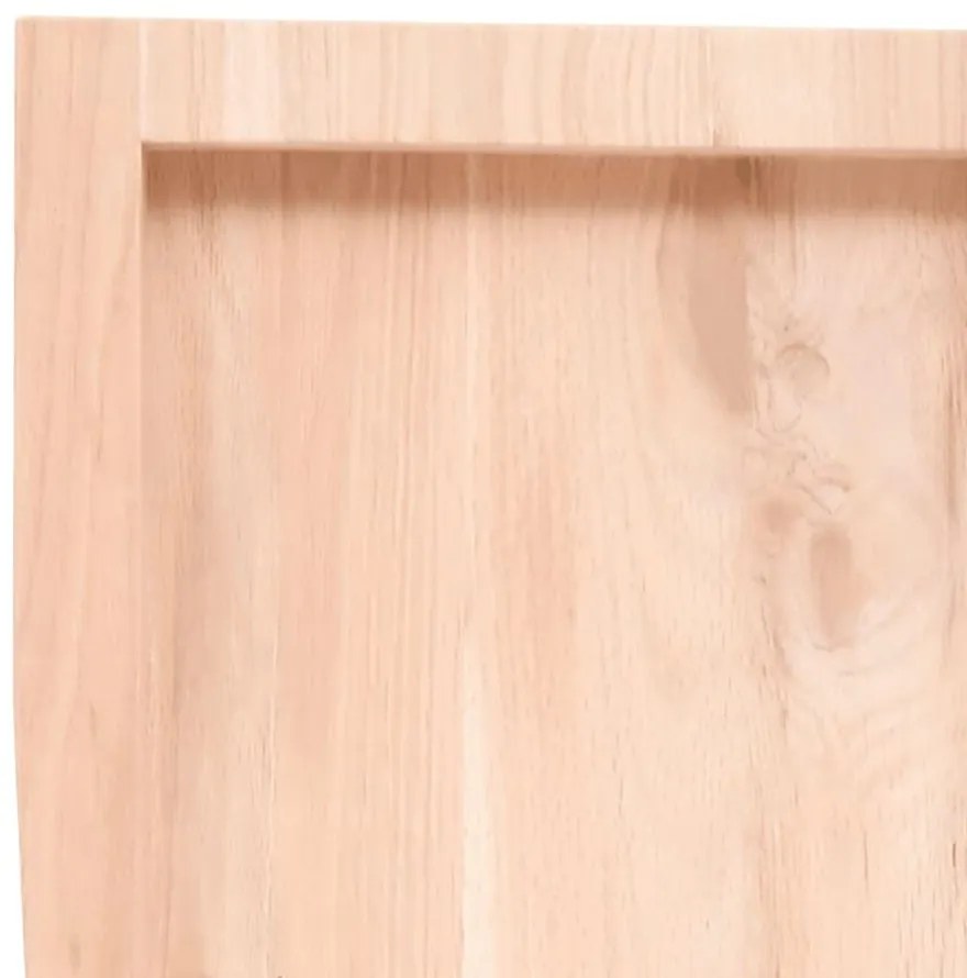 Petromila Nástěnná police 200x60x(2-4) cm neošetřené masivní dubové dřevo