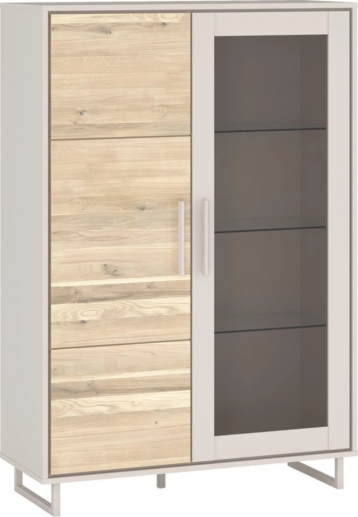 XXXLutz VITRÍNA, dub, kašmírová, dub bianco, 102/148/40 cm Livetastic - Kredence a vitríny - 001427000402
