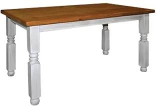 Jídelní selský rustikální stůl z masivního dřeva 90x160cm MES 01 - K01  světlá borovice | BIANO