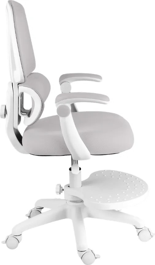 Dětská otočná židle Neoseat JUNI 023 — látka, pratelný potah, šedá