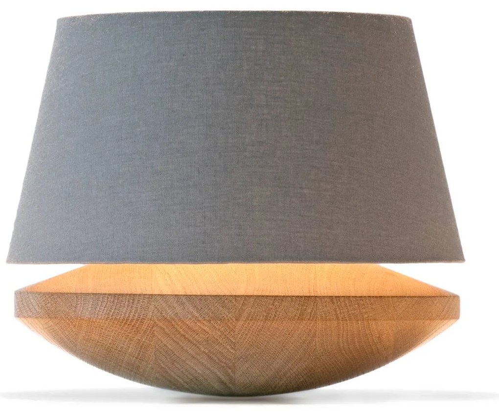 dubové dřevo a len- stolní lampa Kjell, železo