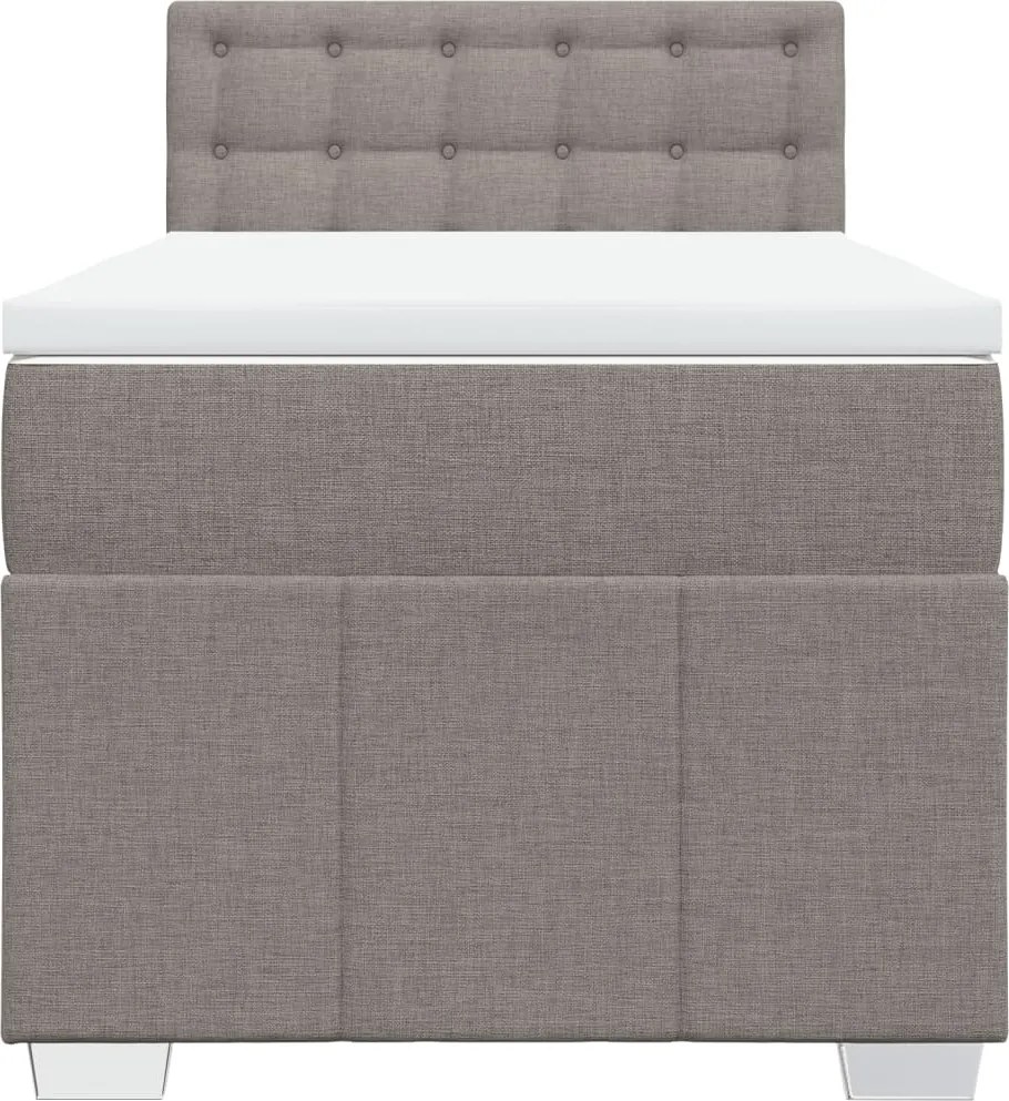 Box spring postel s matrací taupe 100 x 200 cm textil 3289297