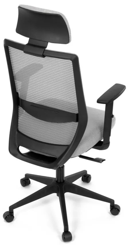 Kancelářská ergonomická židle SENA — síť / látka, černá / šedá