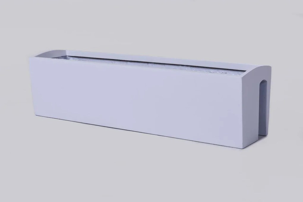 Balkonový truhlík BALKONA CLASSIC, sklolaminát, šířka 80 cm, bílý
