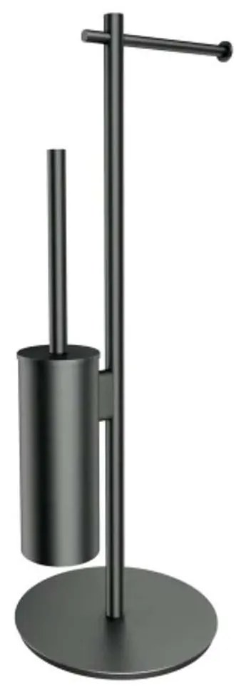 OMNIRES Modern Project - Držák toaletního papíru a WC štětky, kartáčovaný grafit MP60810GR