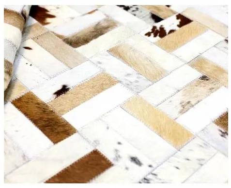 Luxusní koberec KŮŽE Typ1, patchwork, 120x180 cm