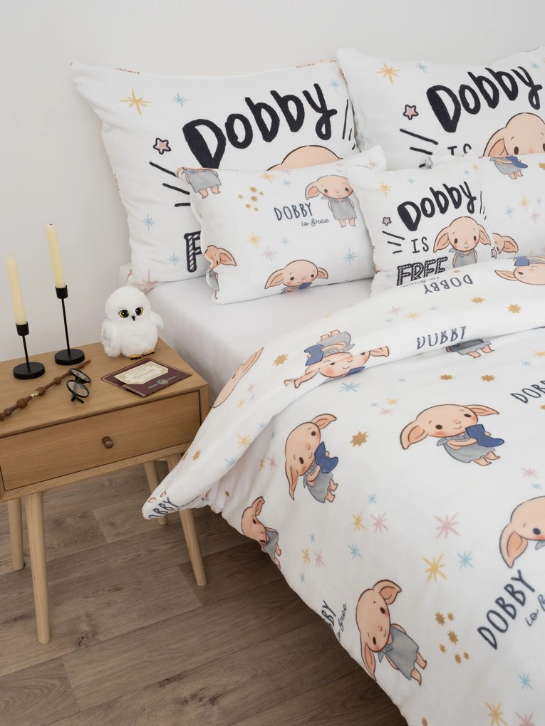 MK Lůžkoviny Francouzské mikroplyšové povlečení Harry Potter - Tiny Dobby 220 × 200 cm, 2ks 70 x 90 cm