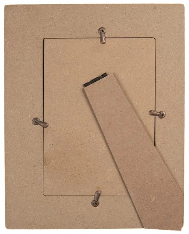 Dřevěný fotorámeček s patinou Etcel – 21x2x26 cm na fotografii 13x18 cm