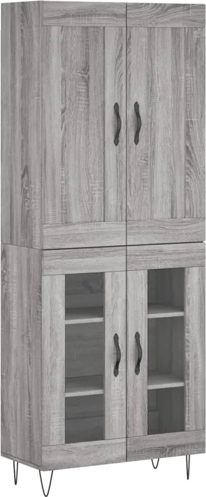 Skříň highboard šedá sonoma 69,5 x 34 x 180 cm kompozitní dřevo 3199655