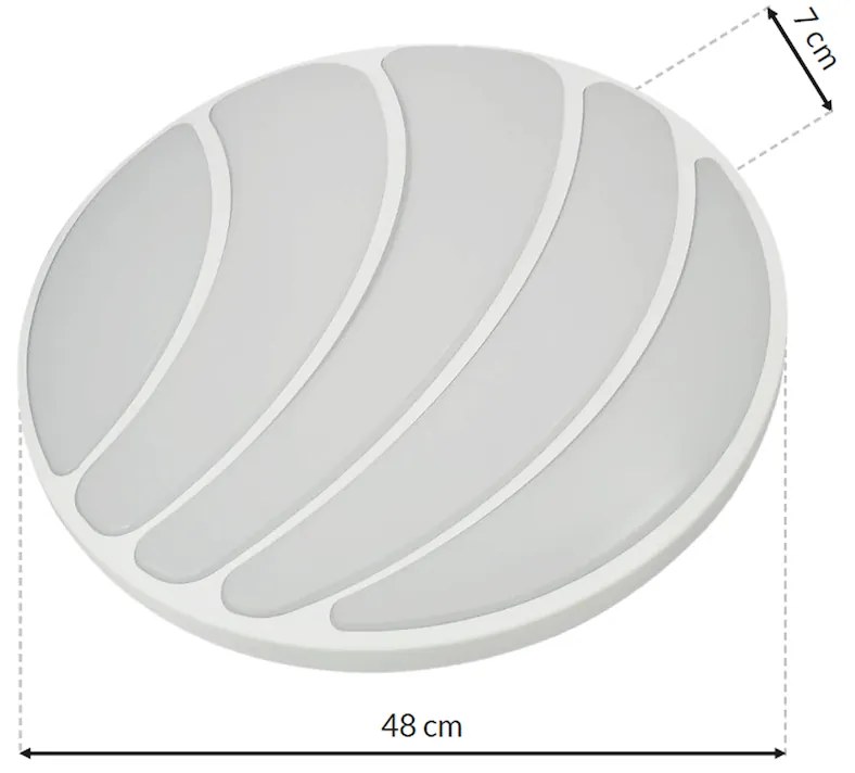 Stropní LED svítidlo Shell, 1x LED 40w, 3000-6000k, w